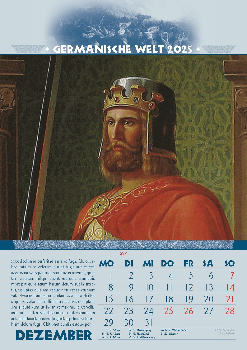 Kalender Germanische Welt 2025 - Wehrmacht1945.de