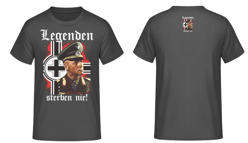 Erwin Rommel Legenden sterben nie T-Shirt - Wehrmacht1945.de